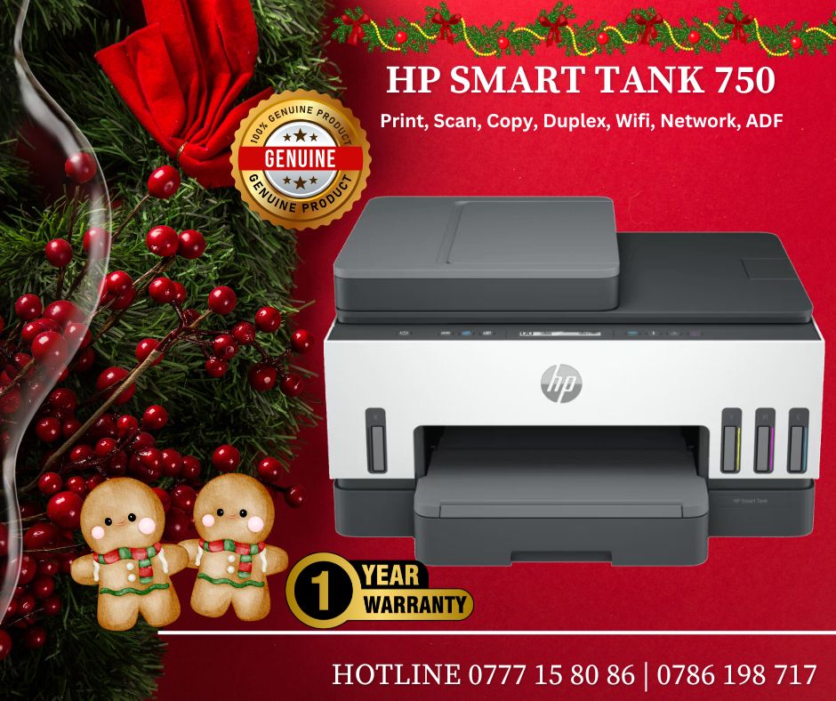 HP Smart Tank 750 Printers Sri Lanka. Print, Scan, Photocopy, Wifi, ADF